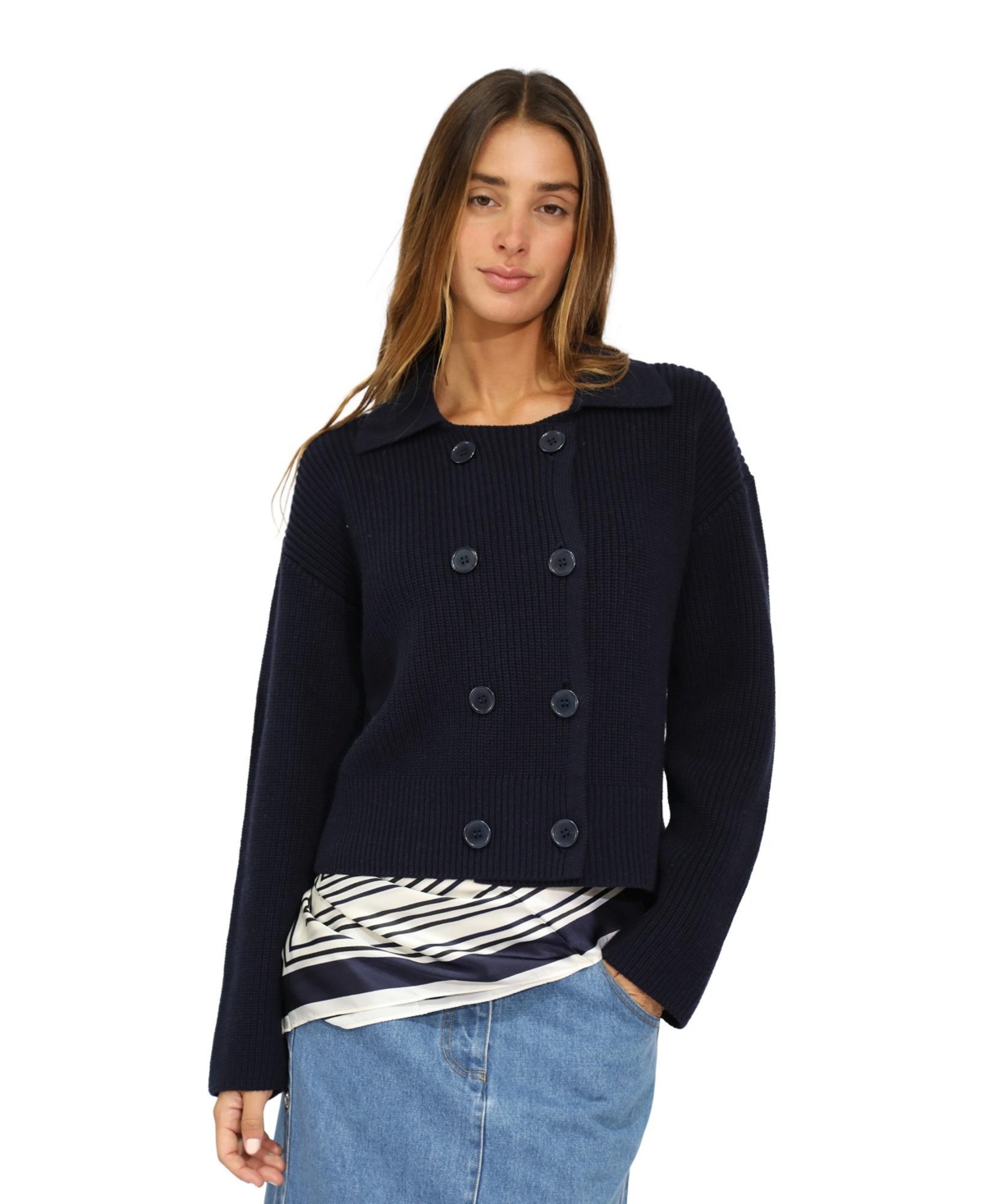 Click here for Belle & Bloom Womens Make It With You Buttoned Car... prices