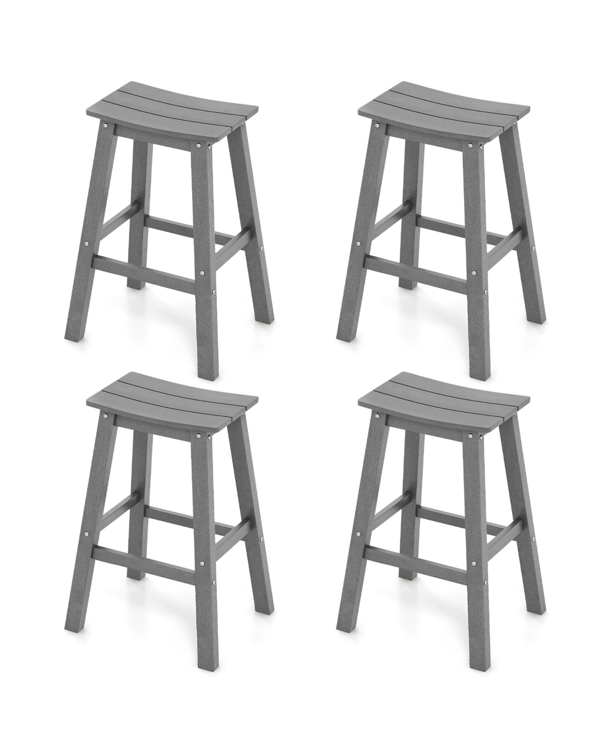 Click here for Gymax 29 Patio Bar Stool Set of 4 Curved Seat and... prices