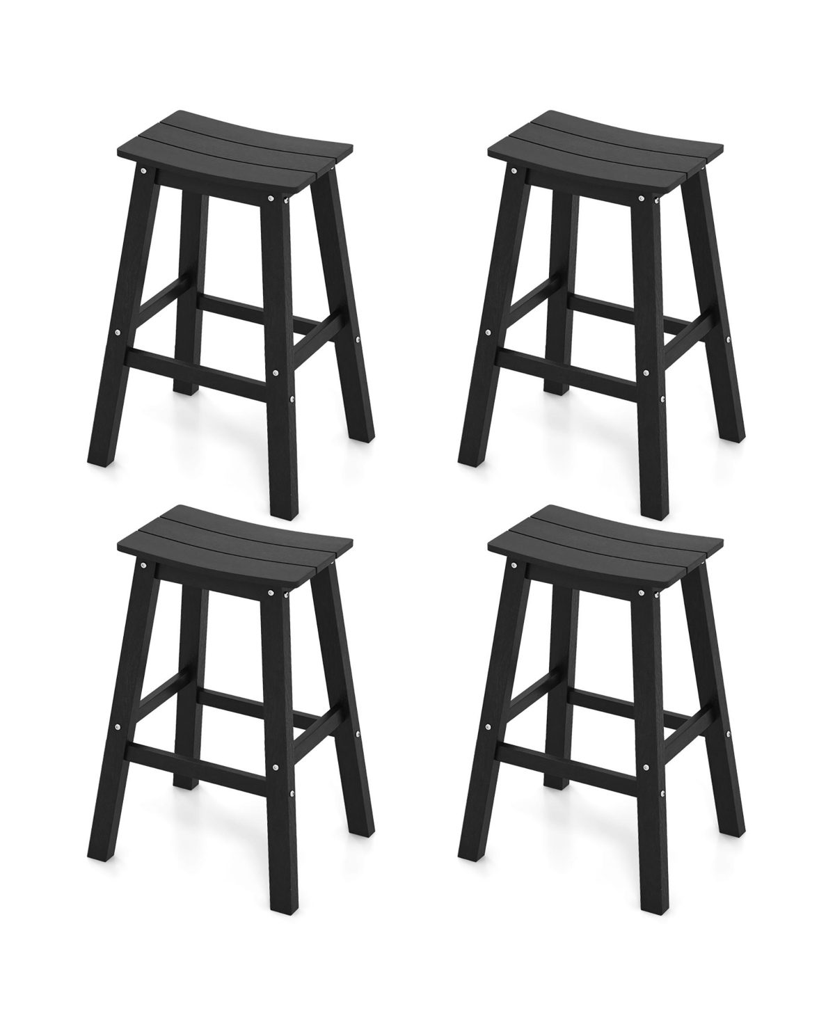 Click here for Gymax 29 Patio Bar Stool Set of 4 Curved Seat and... prices