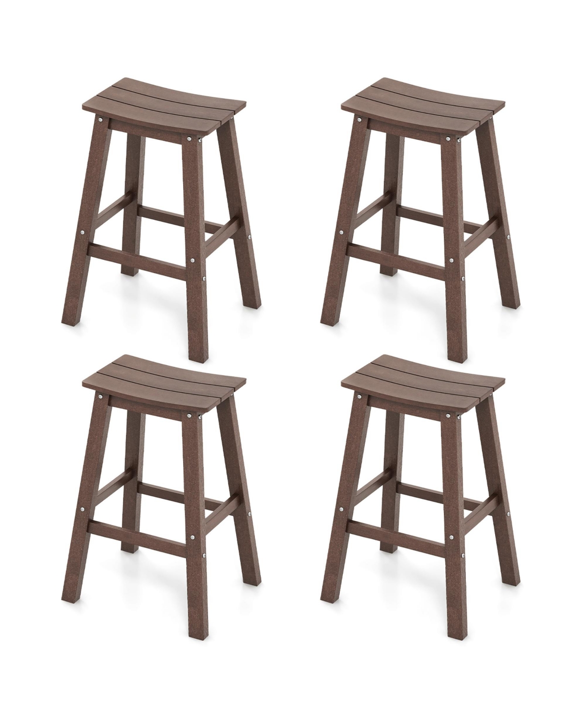 Click here for Gymax 29 Patio Bar Stool Set of 4 Curved Seat and... prices