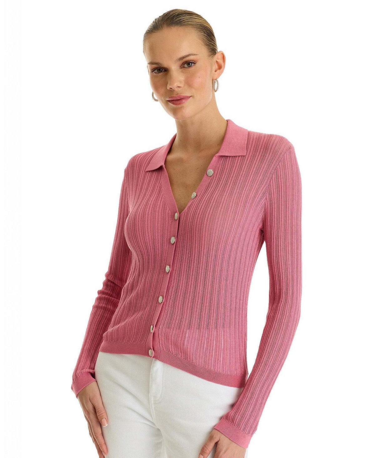 Click here for The Noli Shop Womens Karolina Polo Shirt - Petal p... prices
