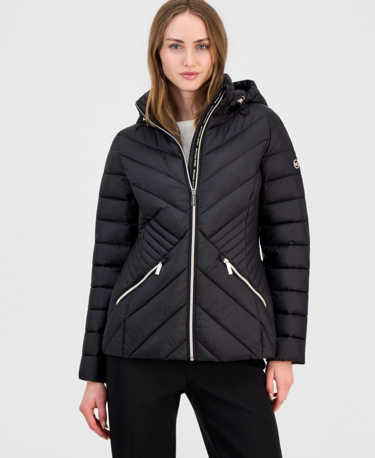 Click here for Womens Hooded Packable Puffer Coat - Black prices