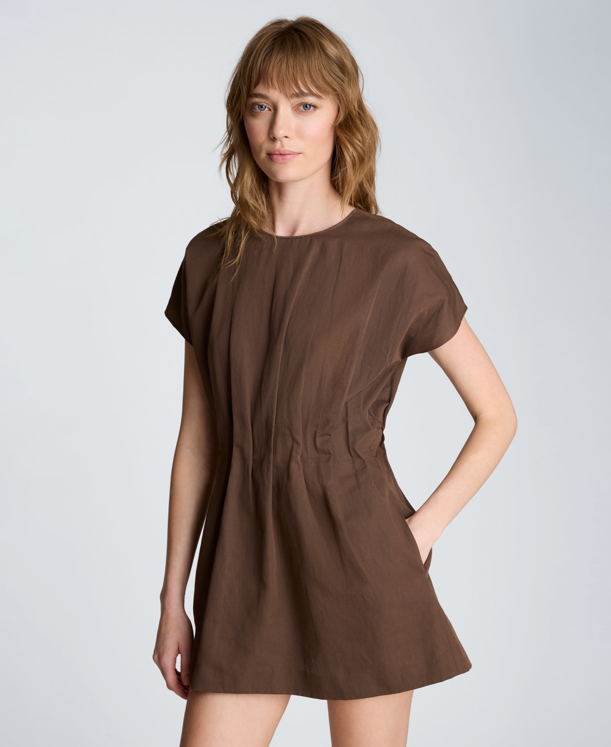 Click here for Kenneth Cole Womens Crewneck Mini Dress - Kola prices