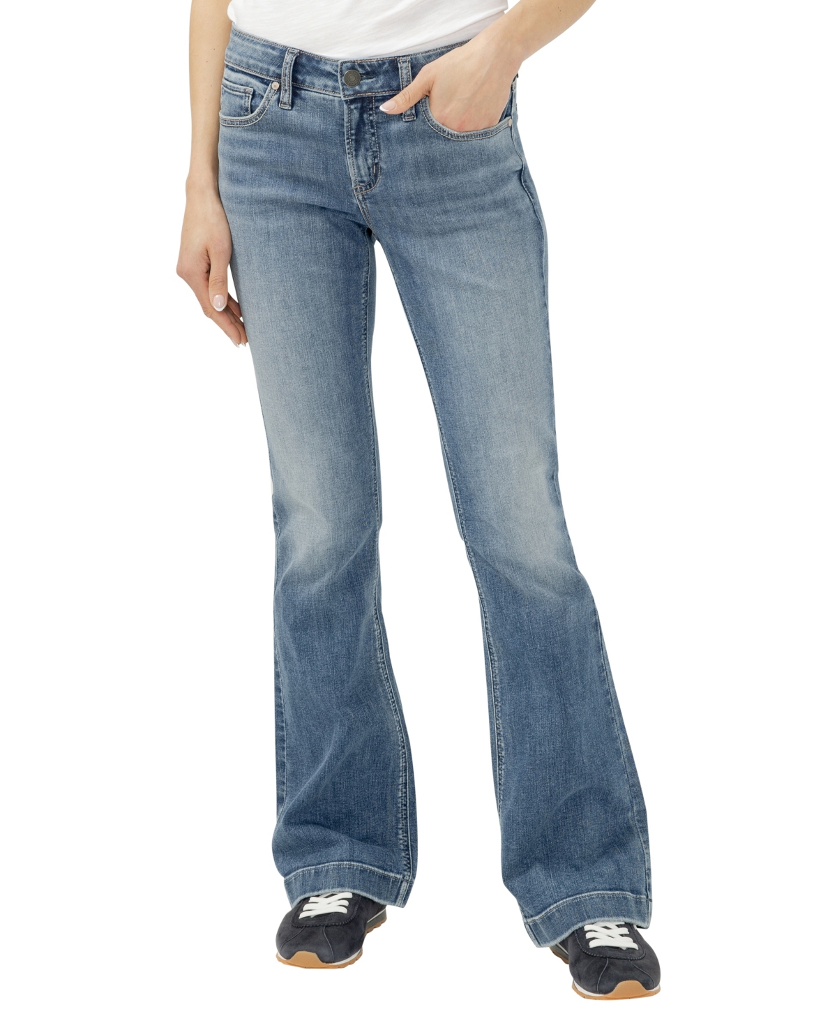 Click here for Silver Jeans Co. Womens Elyse Mid-Rise Bootcut Jea... prices