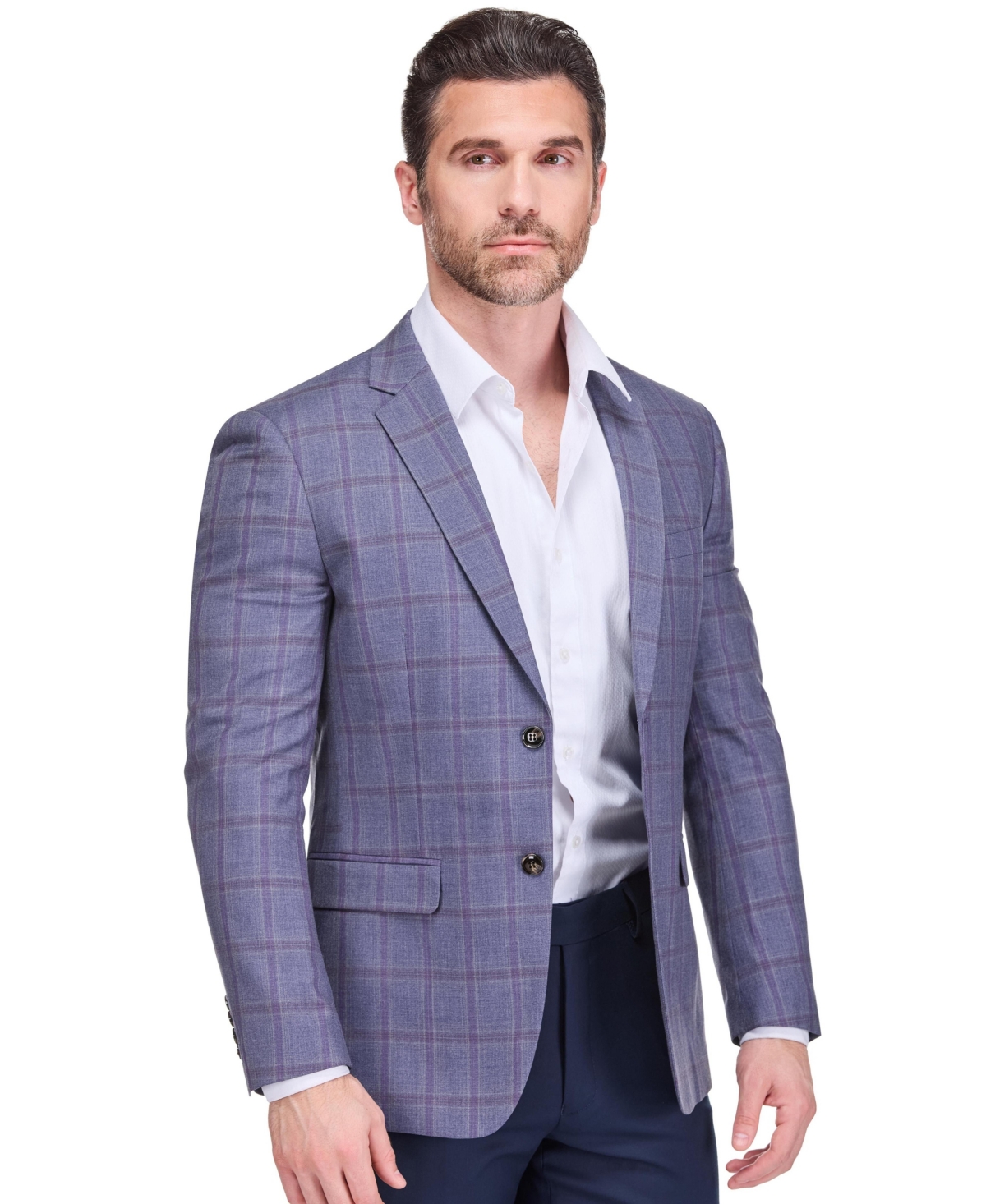 Click here for Gino Vitale Mens Plaid Slim Fit Sportcoat Blazer -... prices