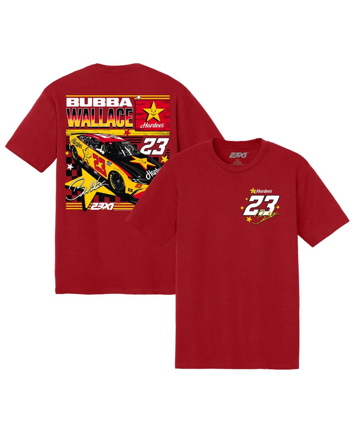 Click here for 23xi Racing Mens Red Bubba Wallace 23 Hardees T-Sh... prices