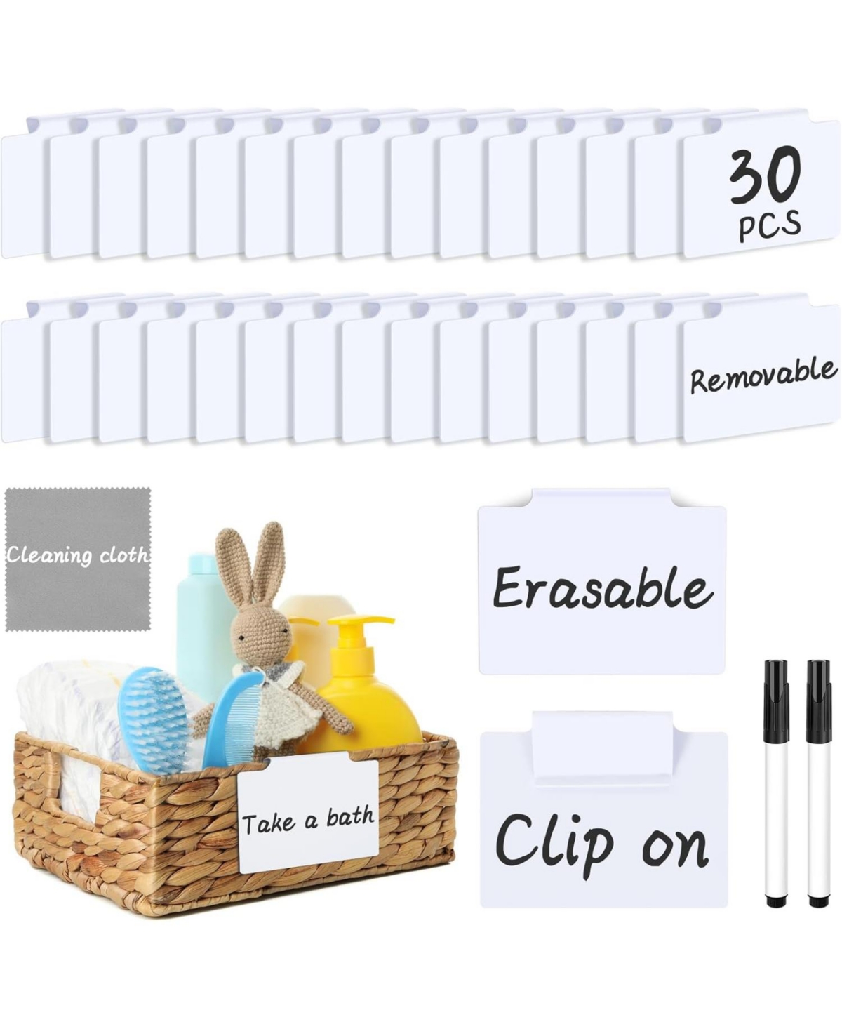 Click here for Danrong Basket Labels Clip On  Removable Storage B... prices