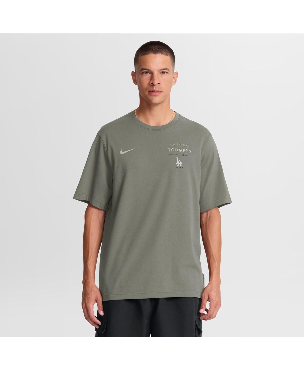 Click here for Nike Mens Olive Los Angeles Dodgers Dri-fit Primar... prices