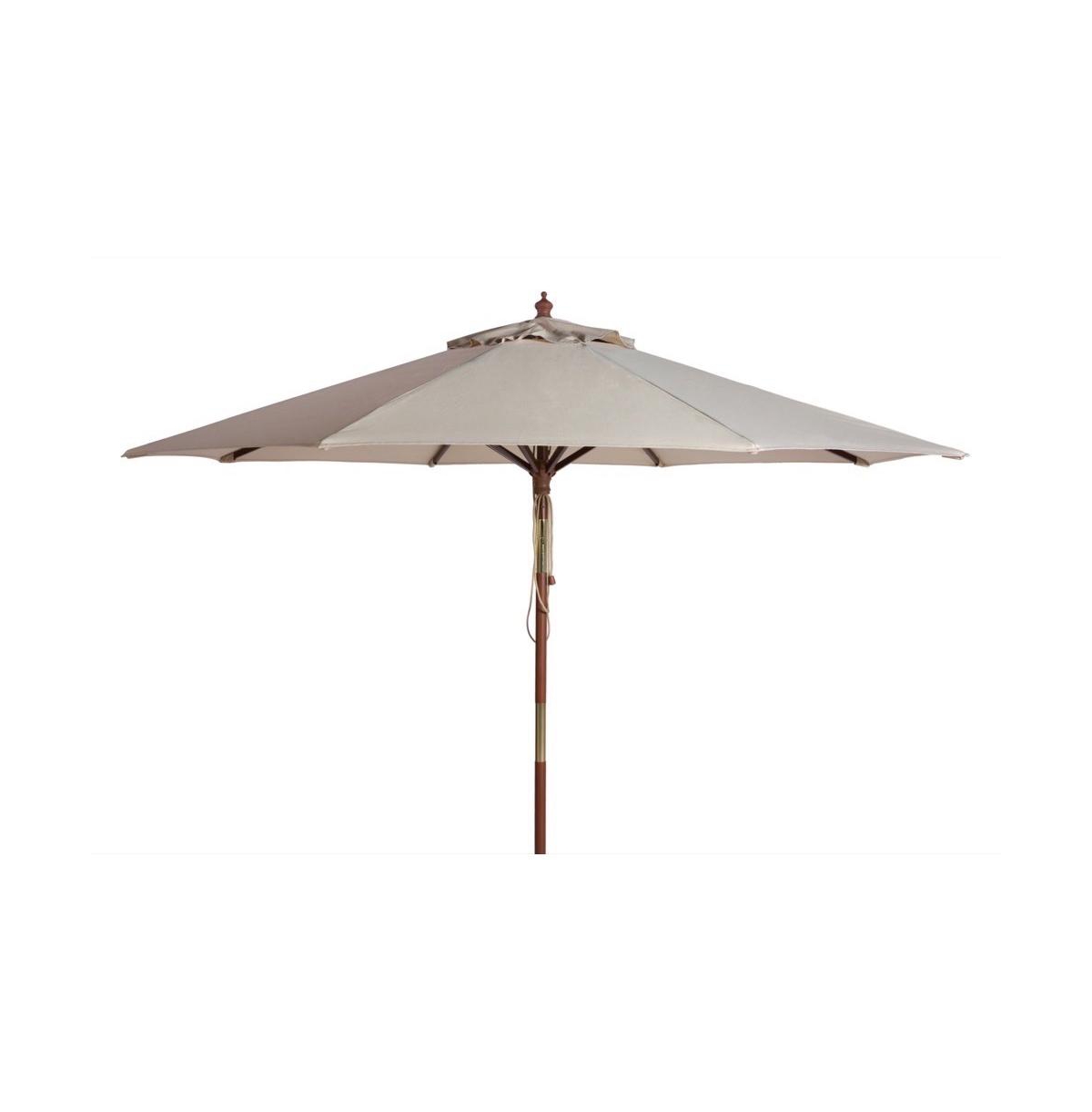 Click here for Augusta Home Cannes 9Ft Wood Crank Umbrella - Beig... prices