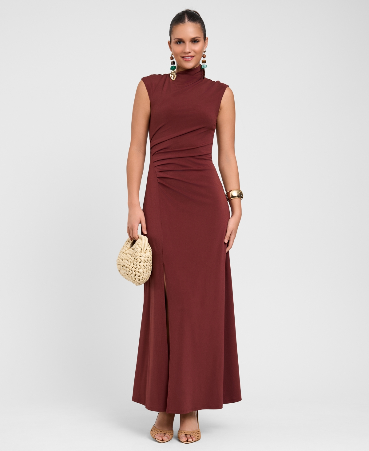 Click here for Rachel Rachel Roy Womens Mock Neck Midi Dress - An... prices