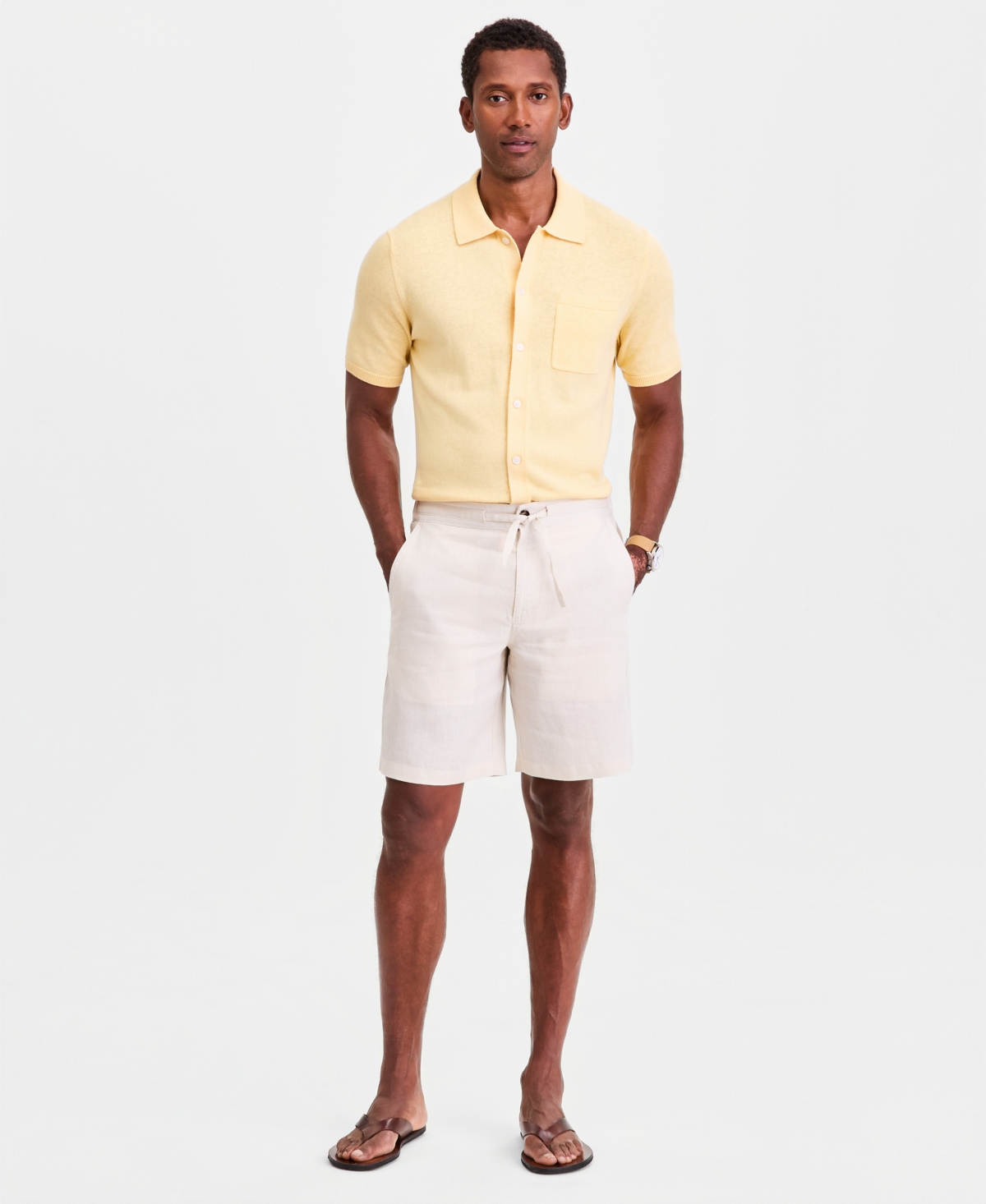 Click here for Club Room Mens 100 Linen Drawstring Shorts  Create... prices