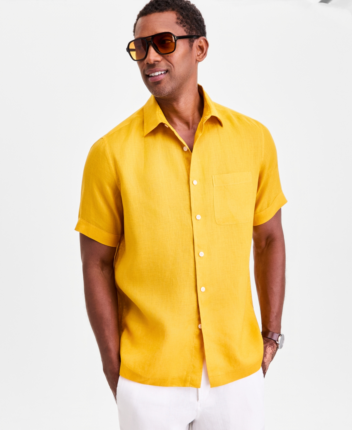 Click here for Club Room Mens 100 Linen Shirt  Created for Macys... prices