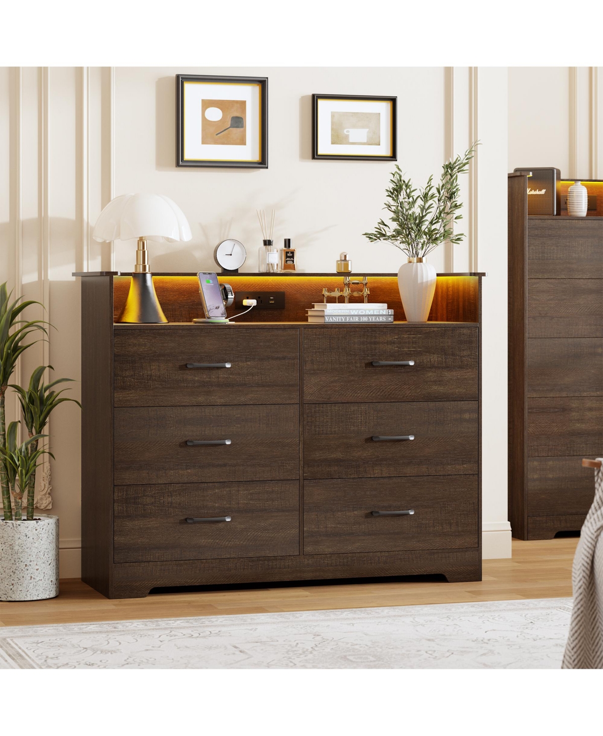 Click here for gaomon 6-Drawer Wooden Dresser  Modern Closet Stor... prices