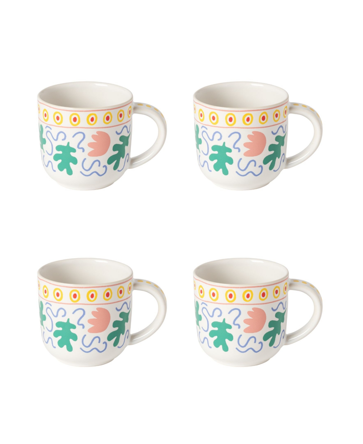 Click here for Costa Nova Summer Bliss Mugs  Set of 4 - Muti prices
