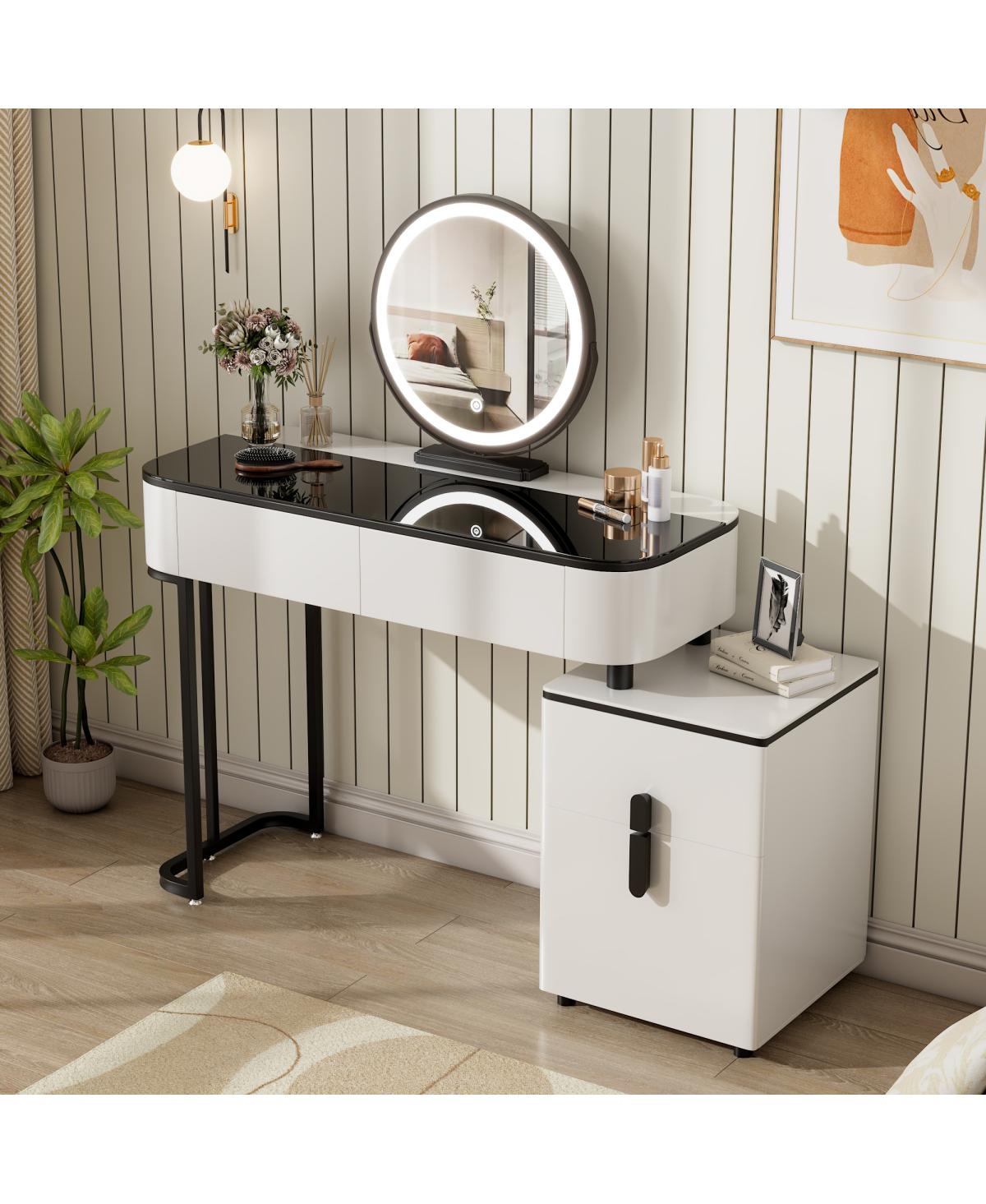 Click here for Streamdale Furniture Modern Vanity Glass Top  Stor... prices