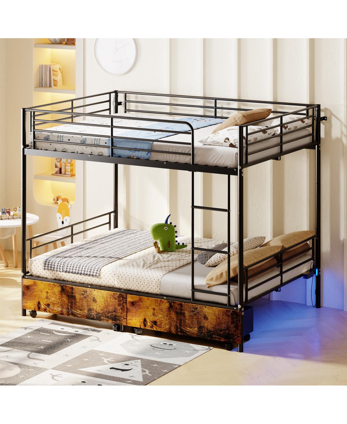 Click here for Streamdale Furniture Metal Split Bunk Bed w/ Usb... prices
