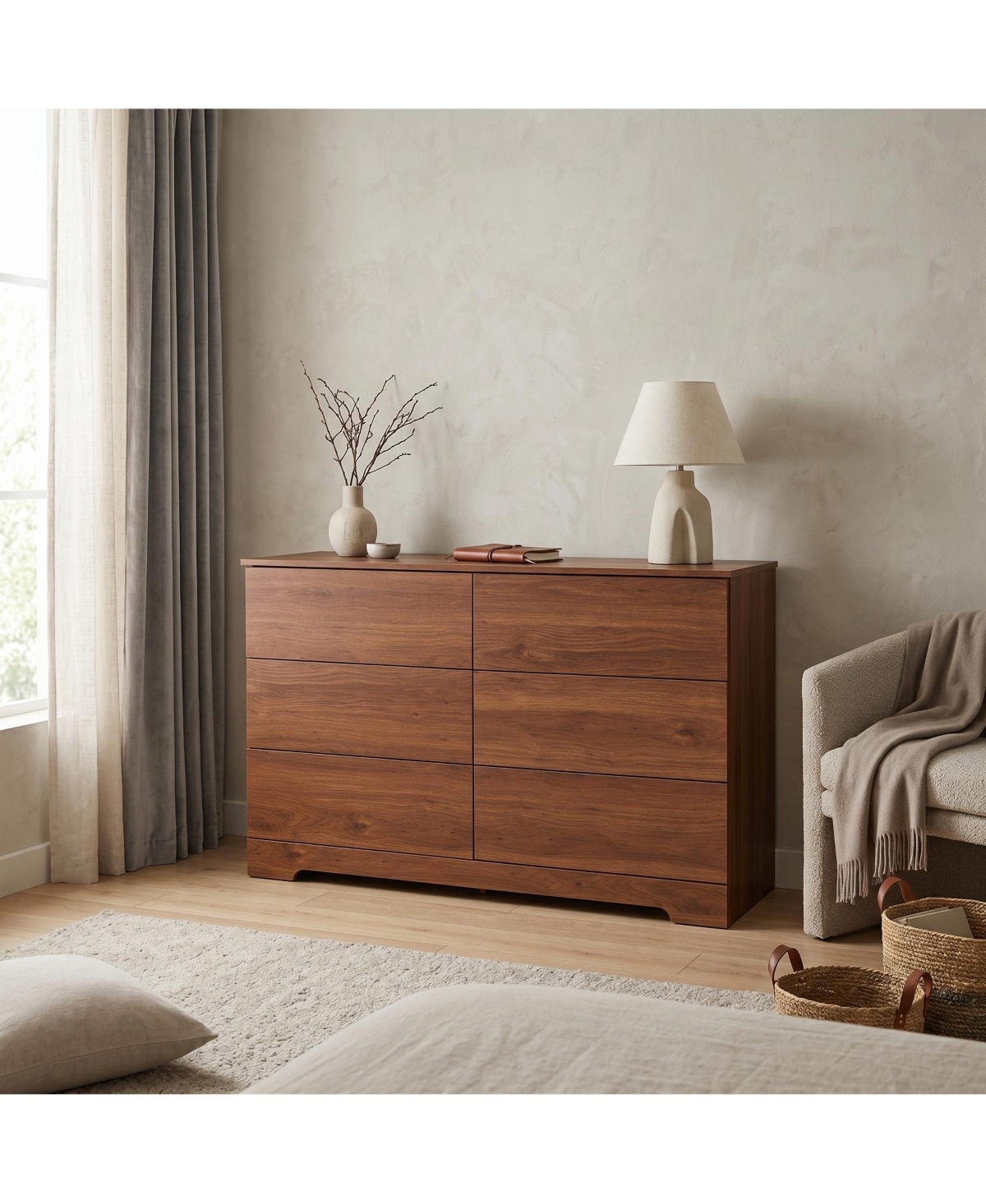 Click here for homfan 6 Drawer Dresser for Bedroom  Modern Chest... prices