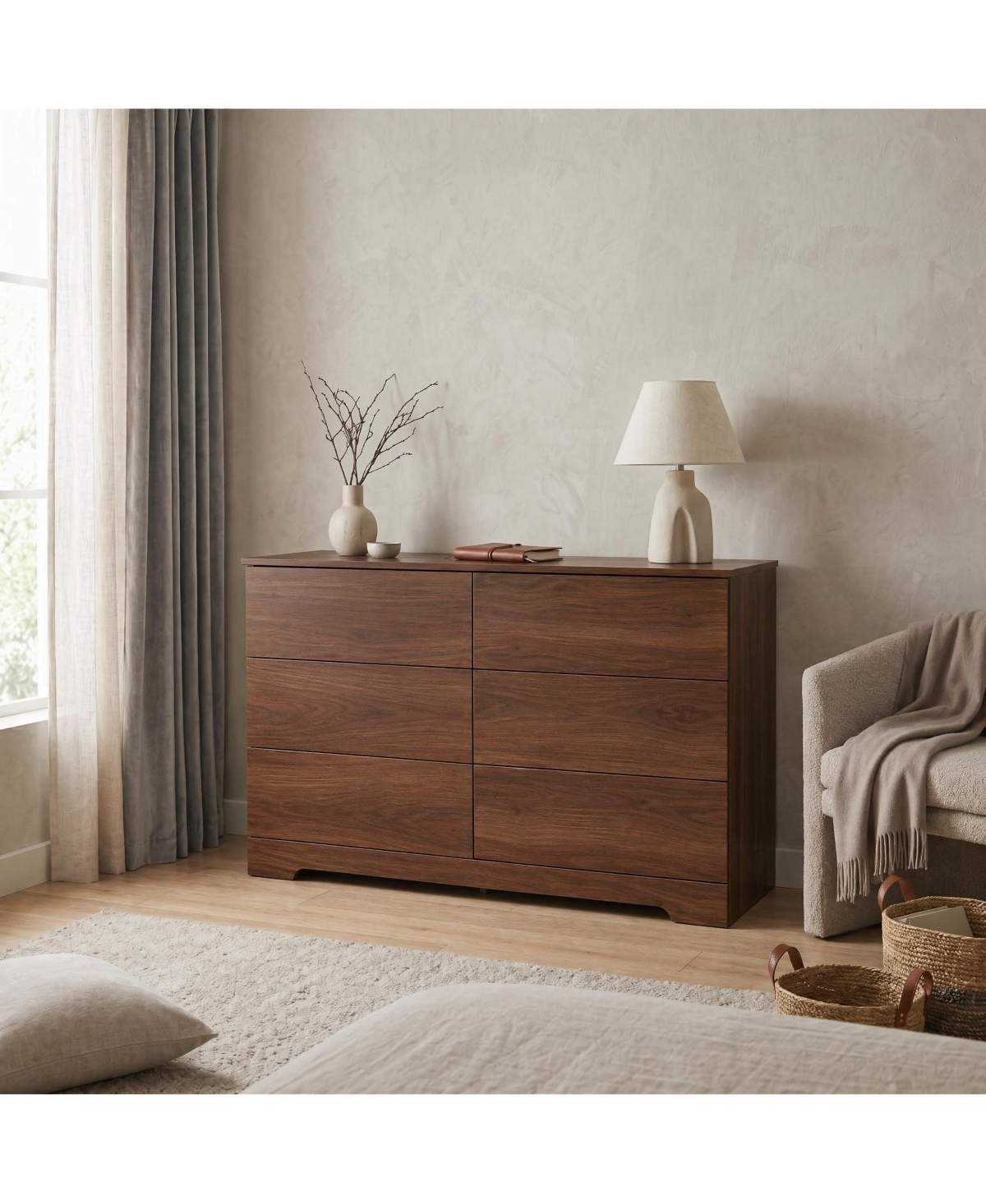 Click here for homfan 6 Drawer Dresser for Bedroom  Modern Chest... prices