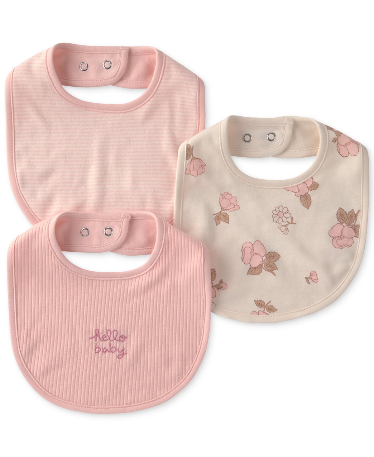 Click here for Carters Baby Girls Floral Bibs  3-Pack - Pink/Ivor... prices