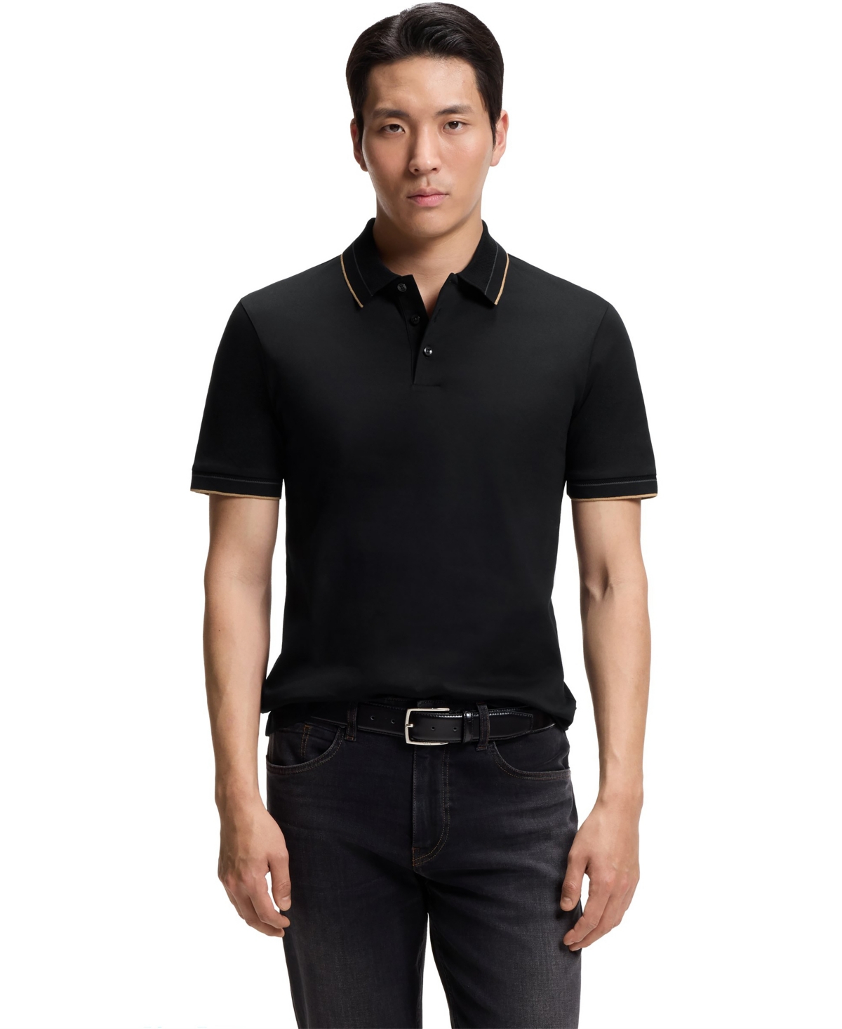 Click here for Boss by Hugo Boss Mens Mercerised Cotton Slim-Fit... prices