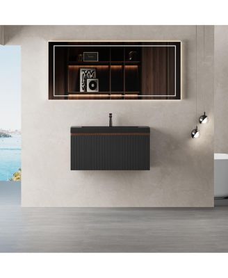 Click here for Sillysis Wall Mounted Bathroom Vanity Quartz Sand... prices