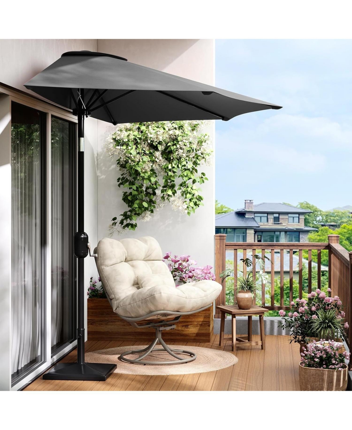 Click here for gaomon Half Patio Umbrella with Smooth Crank Lift... prices