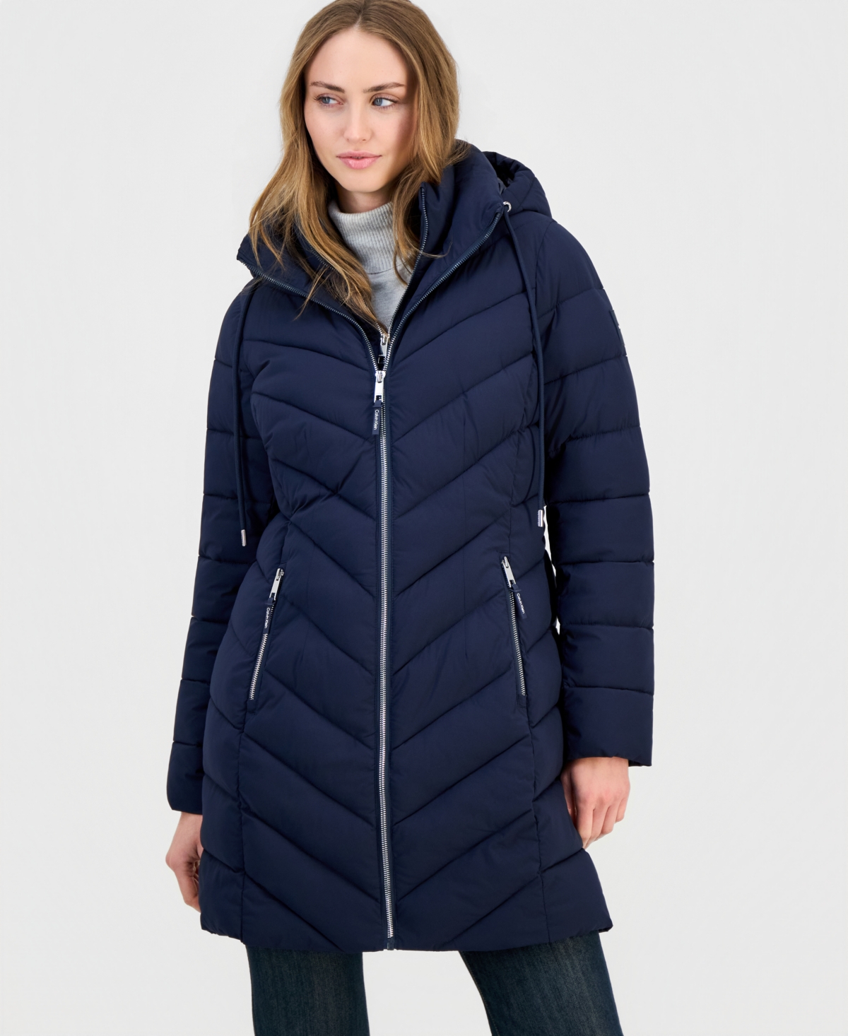 Click here for Calvin Klein Womens Bibbed Packable Puffer Coat -... prices