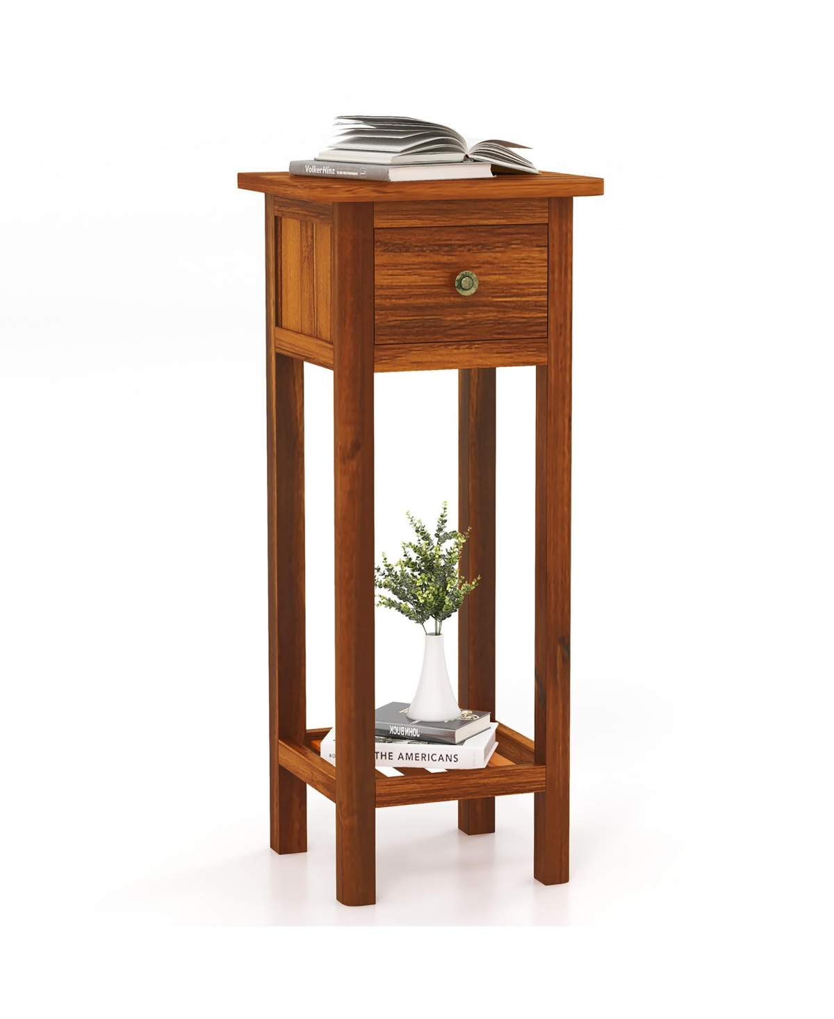 Click here for Gymax Solid Wood Side Table Home Rectangular Sofa... prices