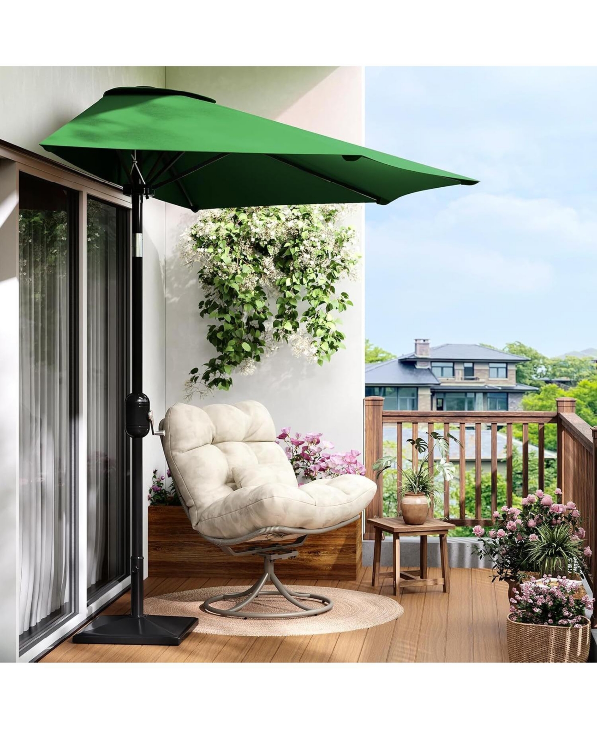 Click here for gaomon 9FT Half Patio Umbrella with Smooth Crank L... prices