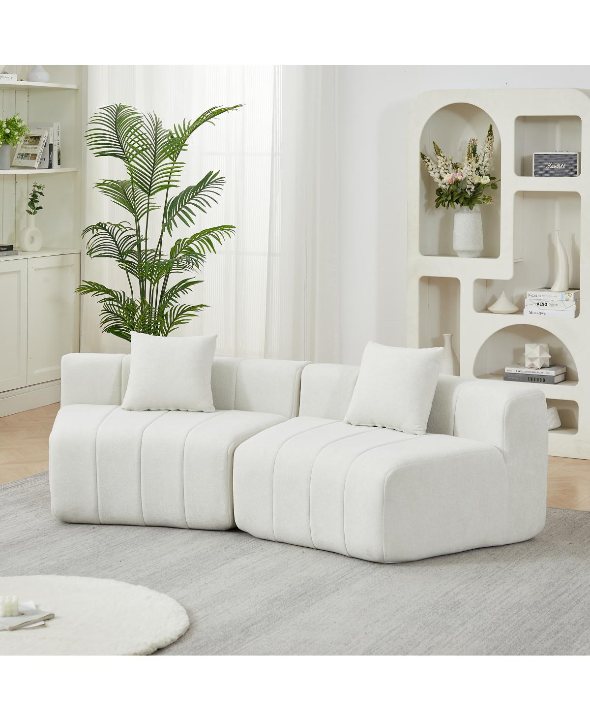 Click here for Streamdale Furniture Chenille Curved Sectional Sof... prices