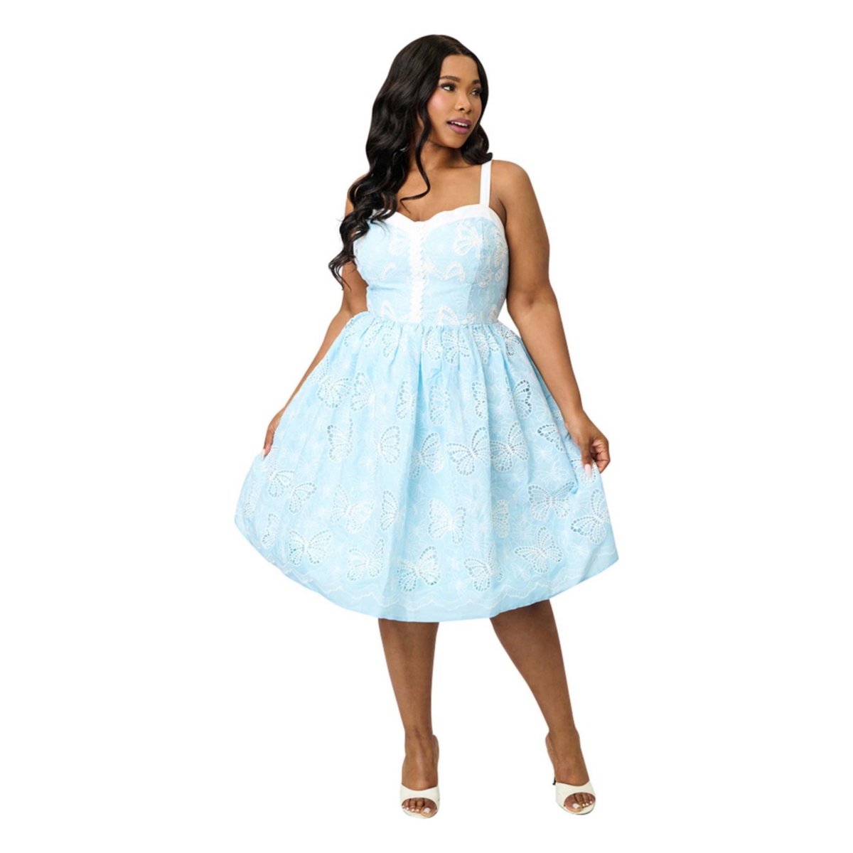 Click here for Unique Vintage Plus Size 1950s Sleeveless Swing Dr... prices