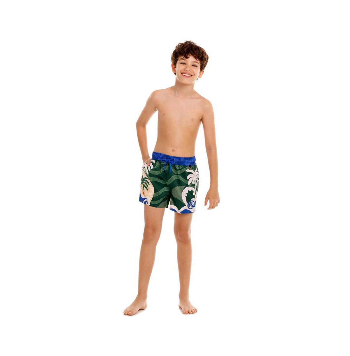 Click here for Agua Bendita Toddler Nick Swim Shorts - Green  blu... prices
