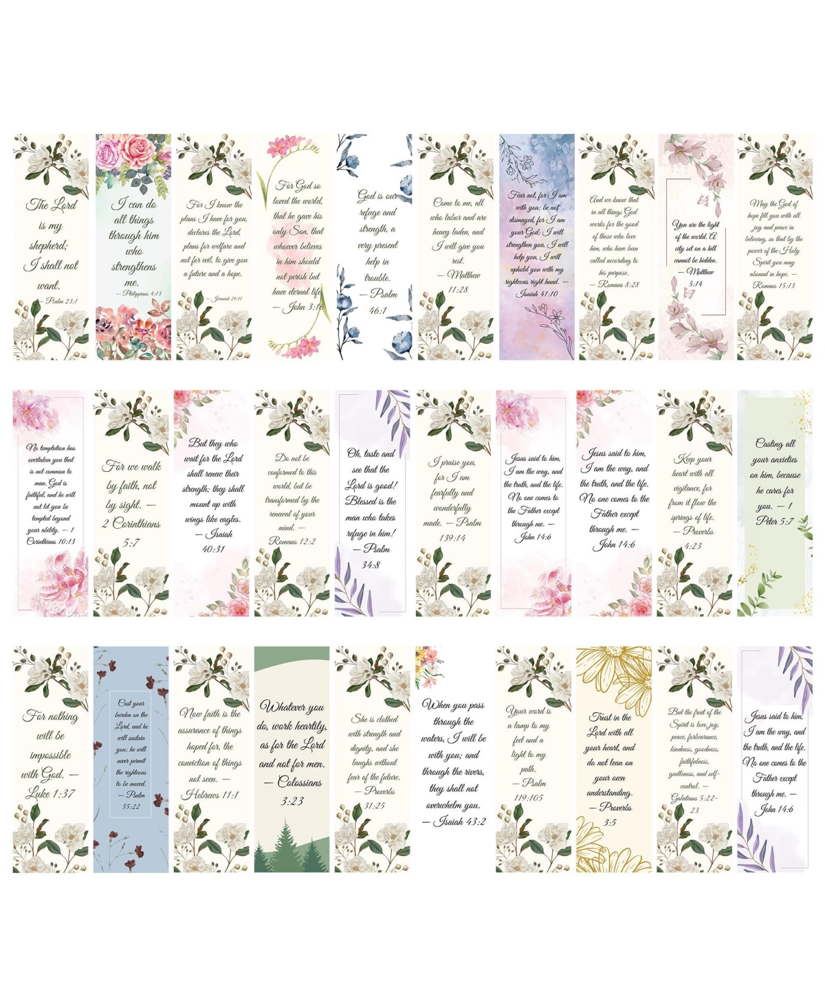 Click here for Gnuadz Bible Verse Bookmarks Floral Religious Gift... prices
