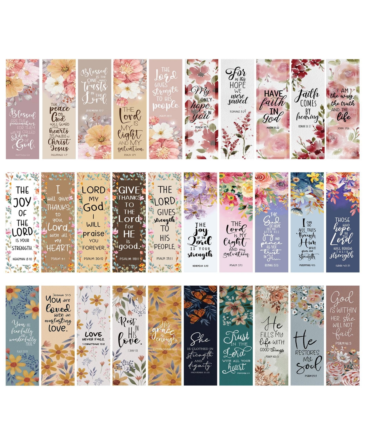 Click here for Gnuadz Bible Verse Bookmarks Floral Religious Gift... prices