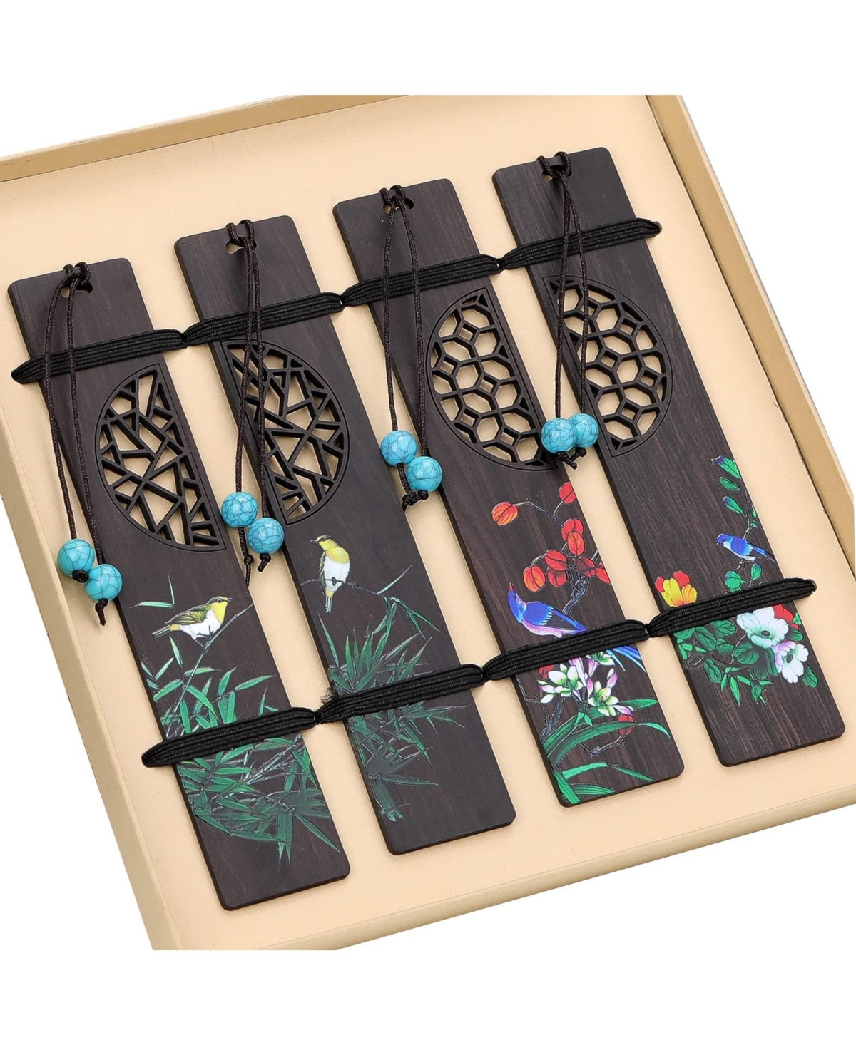 Click here for Gnuadz Wooden Bookmark Bird Orchid Carving Gift -... prices