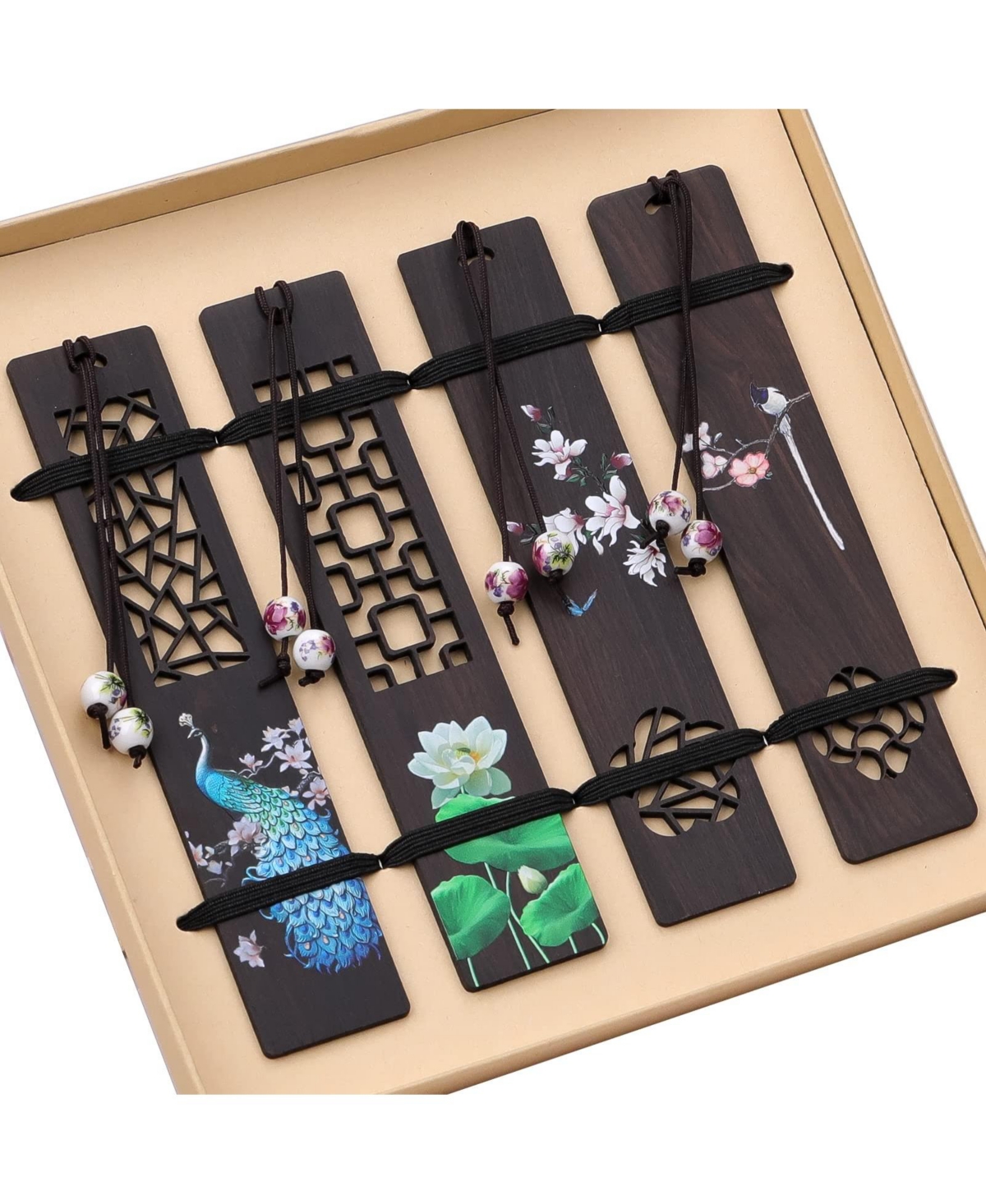 Click here for Gnuadz Wooden Bookmark Bird Orchid Carving Gift -... prices