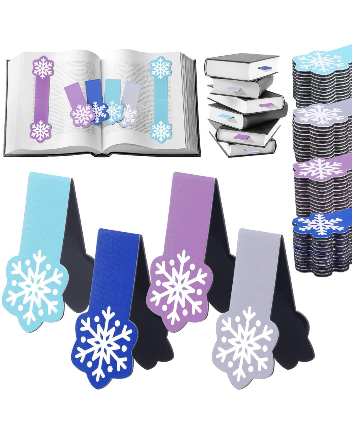 Click here for Gnuadz Snowflake Magnetic Bookmarks Winter Reading... prices