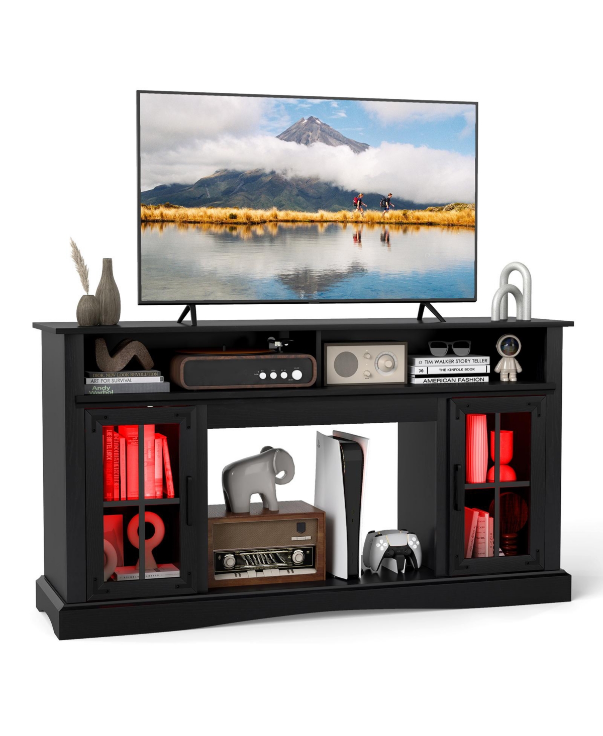 Click here for Gymax Tv Stand with Led Lights and Remote Control... prices