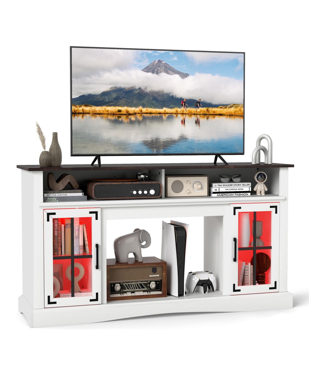 Click here for Gymax Tv Stand with Led Lights and Remote Control... prices