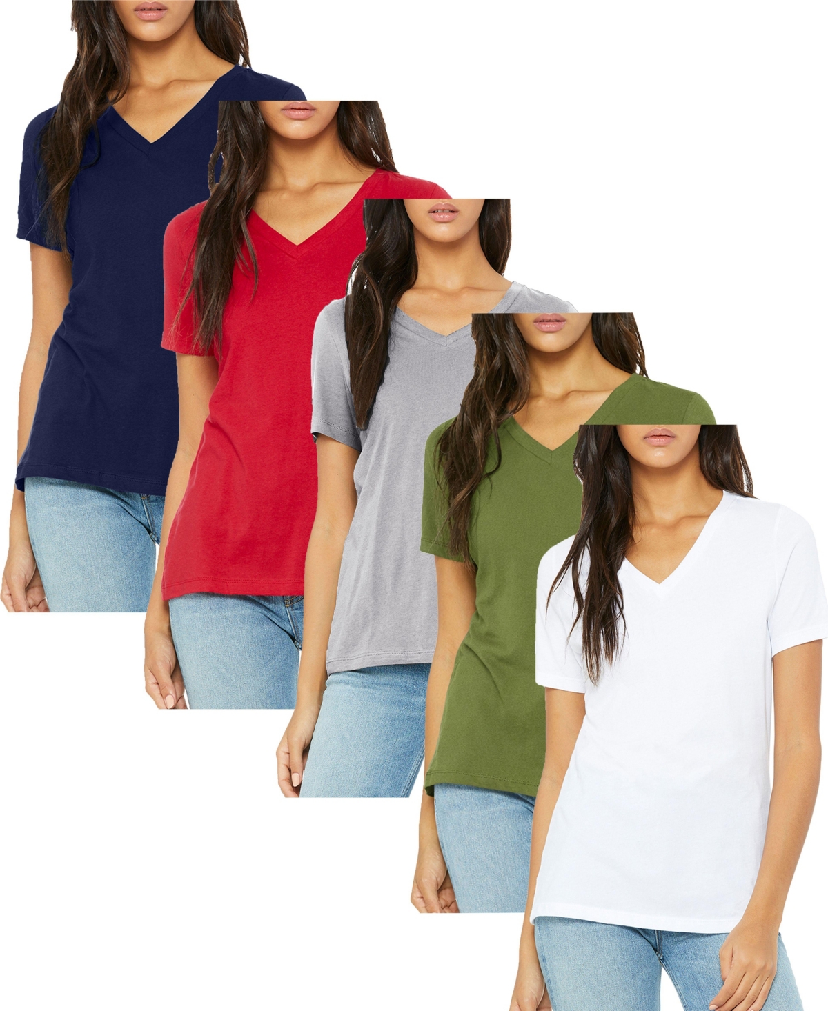 Click here for Blu Rock Womens Loose Fit Short Sleeve V-Neck Cott... prices