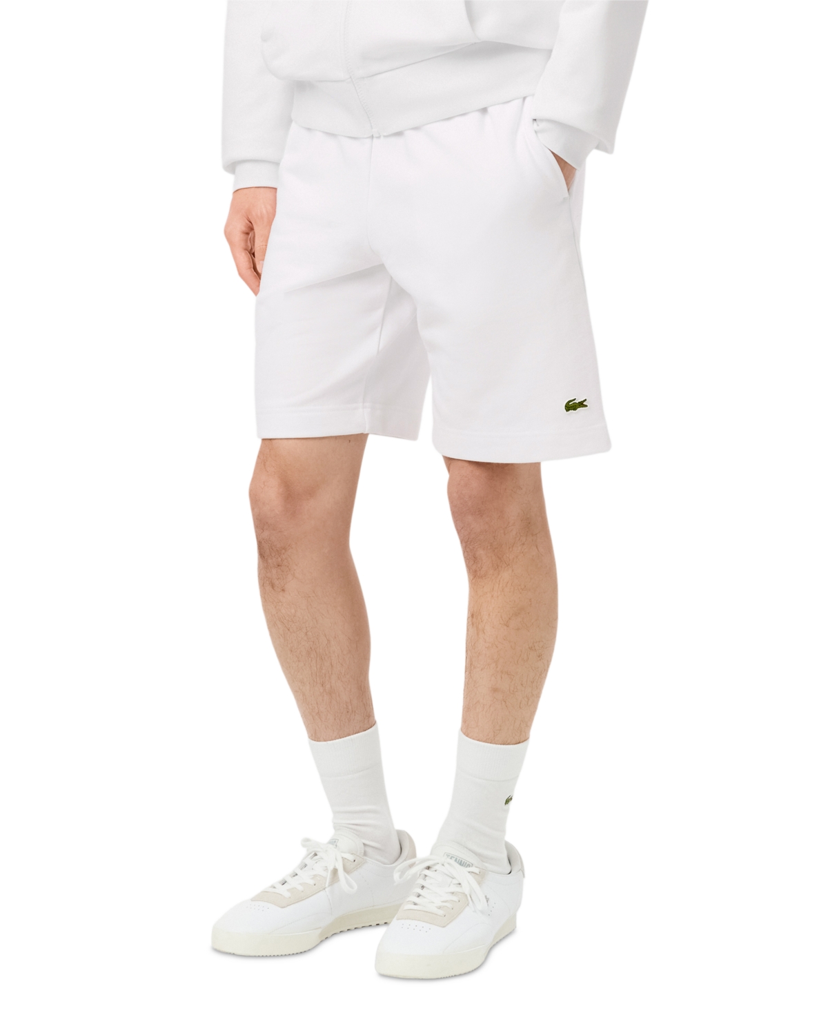 Click here for Lacoste Mens Regular-Fit Drawcords Shorts - White prices