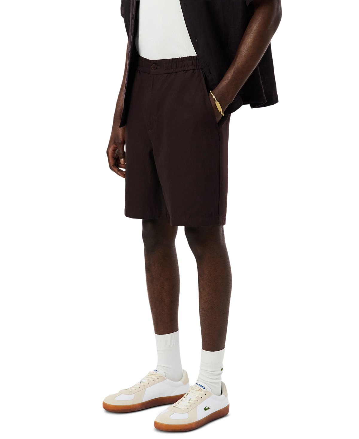 Click here for Lacoste Mens Regular-Fit Elastic Waistband Shorts... prices