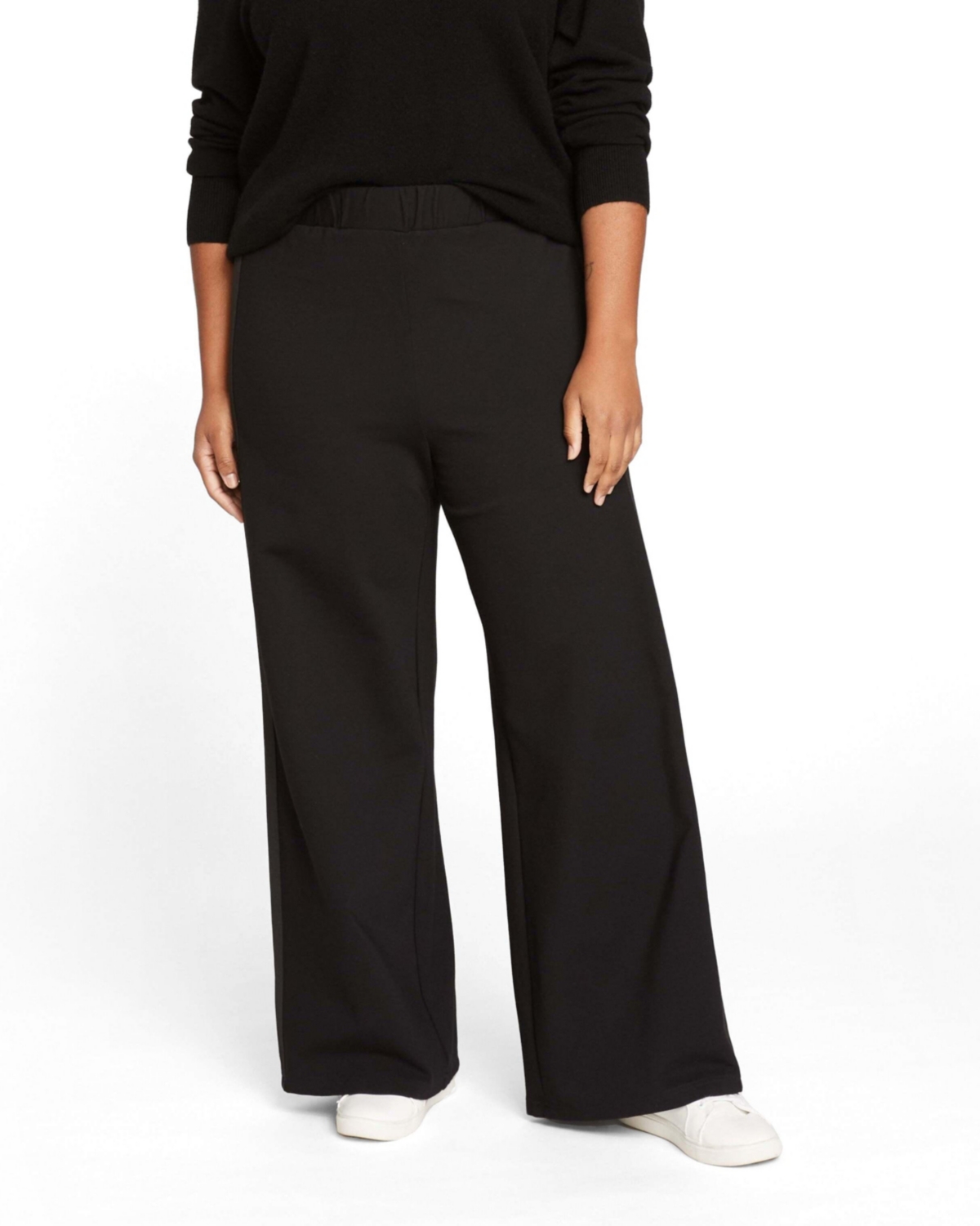 Click here for Universal Standard Plus Size Wide Leg Stripe Ponte... prices