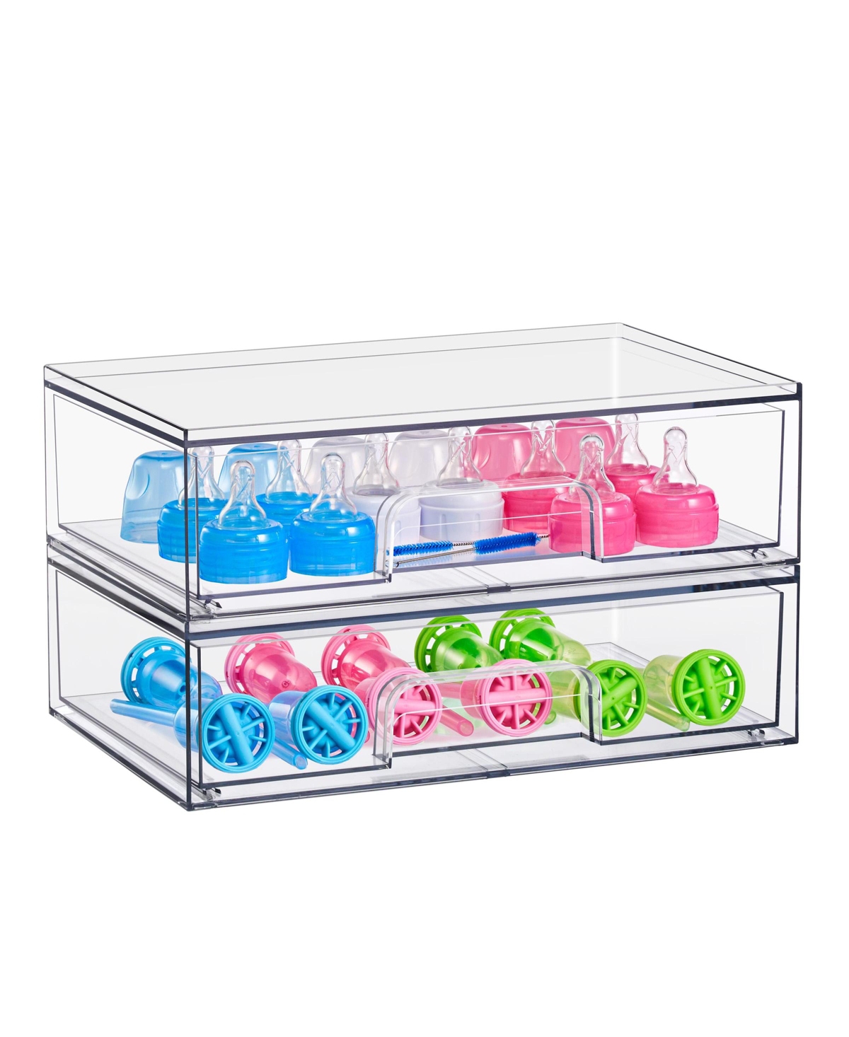 Click here for Sorbus 2 Pack Clear Wide Stackable Pull-Out Storag... prices