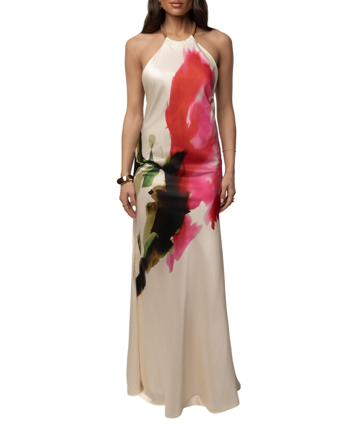Click here for Jluxlabel Womens Audrey Maxi Dress - Ivory print prices