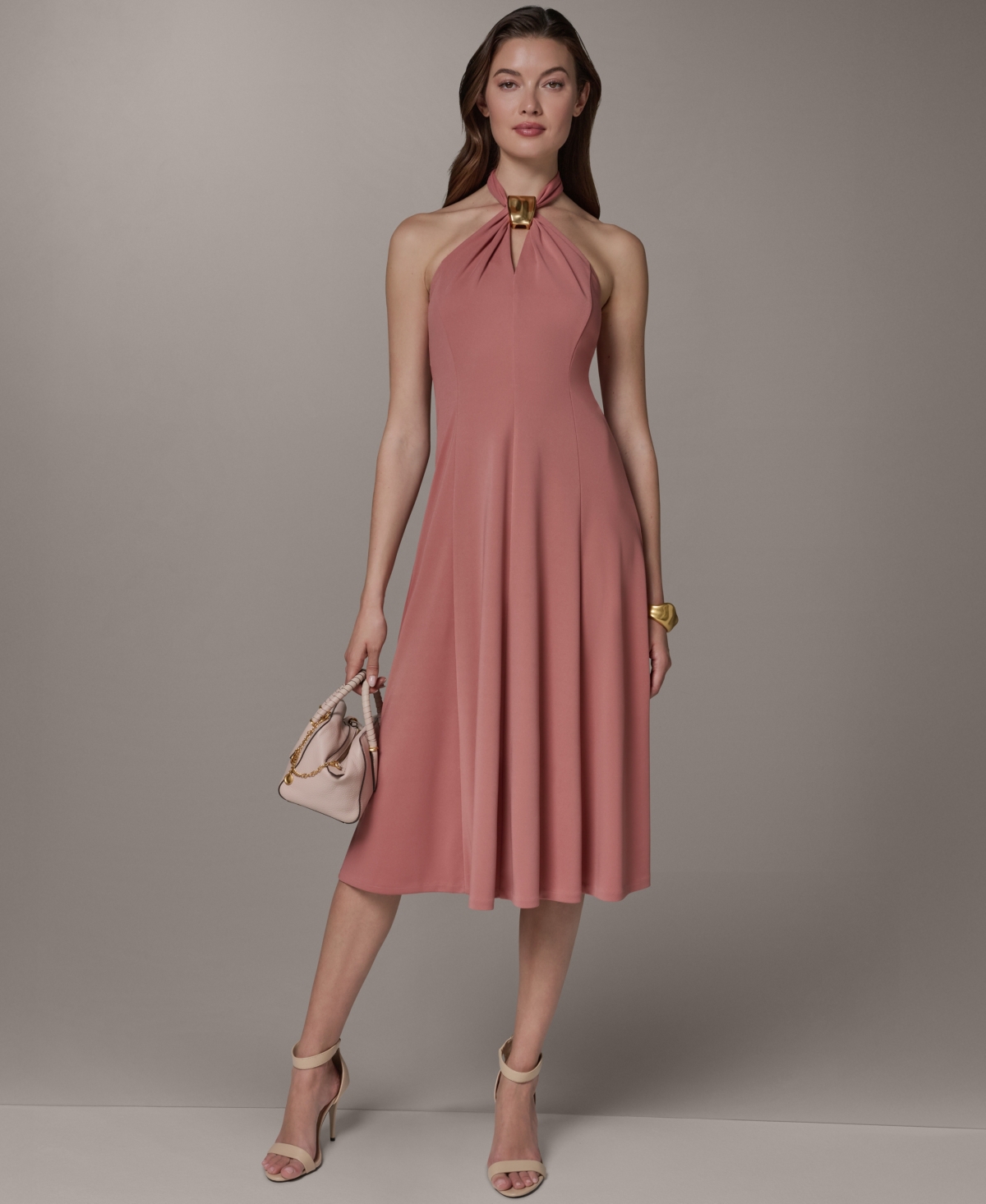 Click here for Donna Karan New York Womens Sleeveless Halter Midi... prices