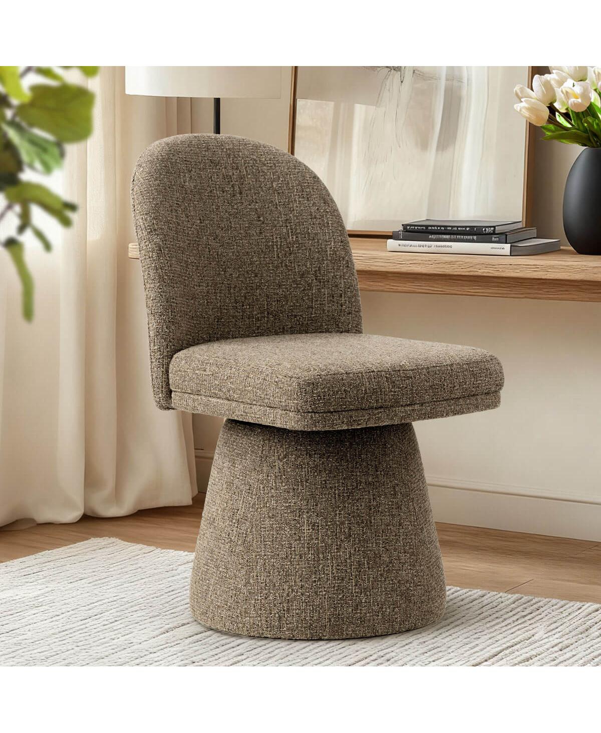 Click here for Maison Boucle Swivel Vanity Chair  Upholstered Fab... prices