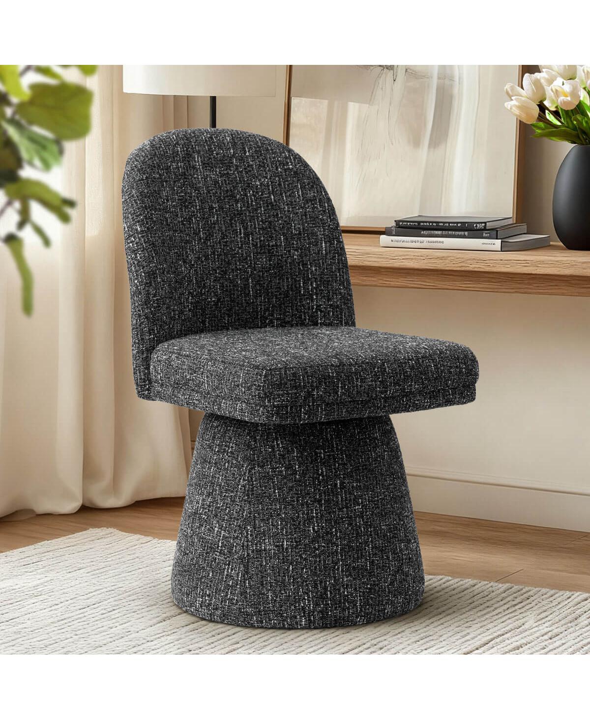 Click here for Maison Boucle Swivel Vanity Chair  Upholstered Fab... prices