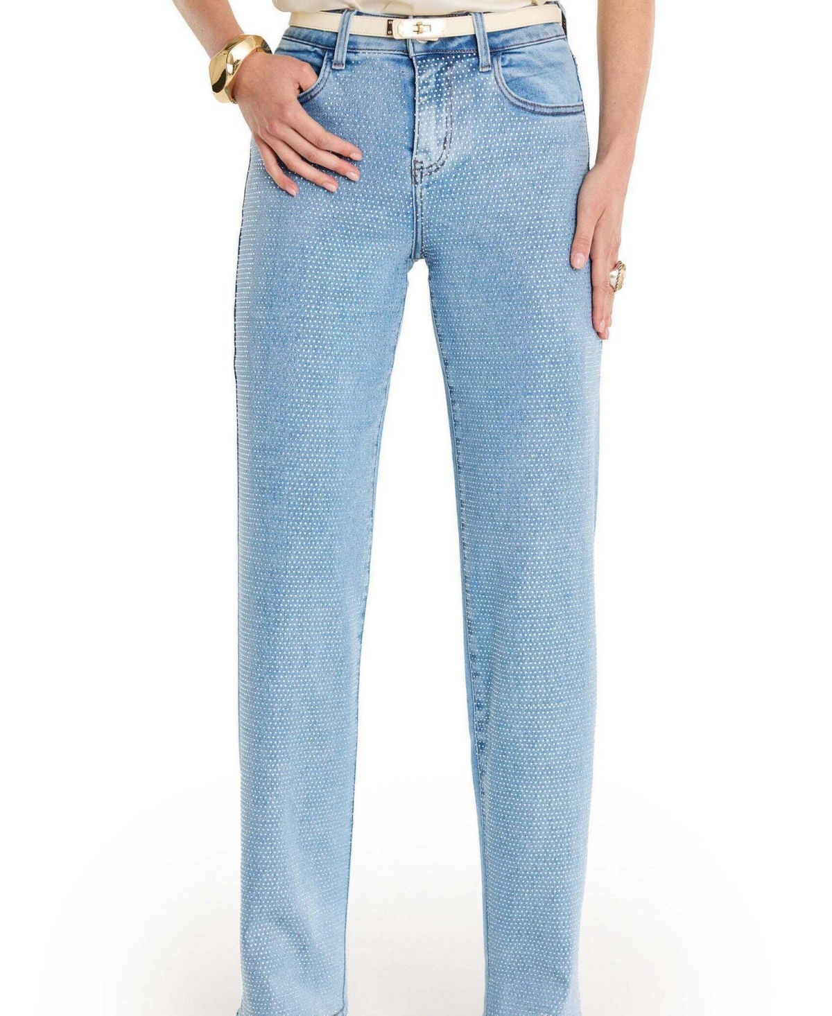 Click here for The Noli Shop Womens Brynn Crystal Jean - Medium b... prices