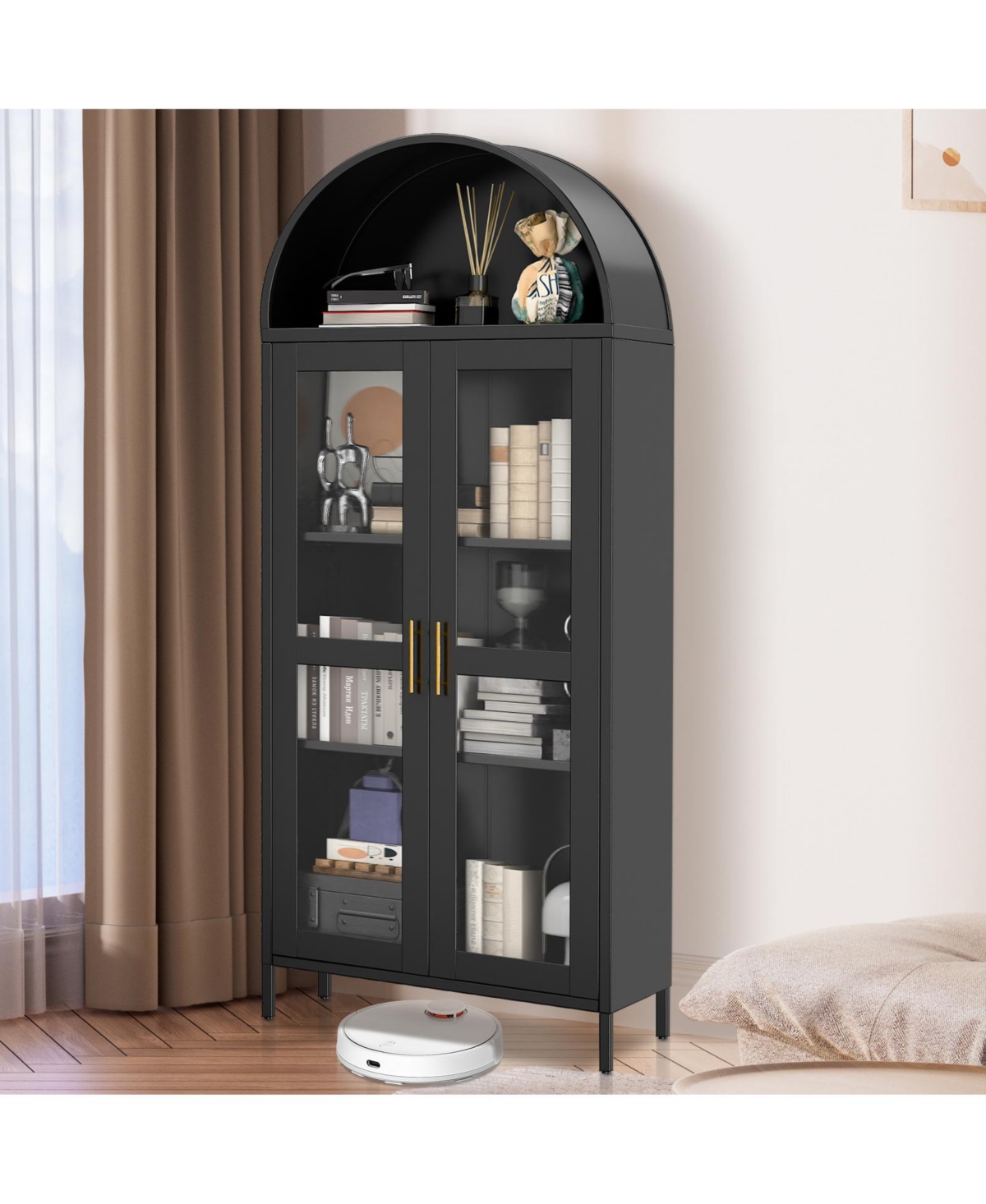 Click here for Gaomon 73 Tall Arched Metal Storage Cabinet with G... prices